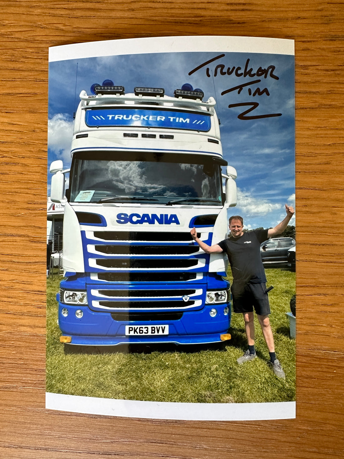 PERSONALISED SIGNED TRUCKER TIM PHOTO – Trucker Tim Merchandise